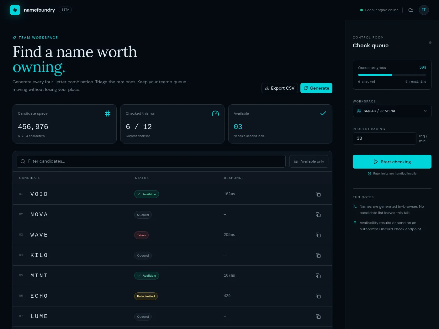 Discord Name Checker