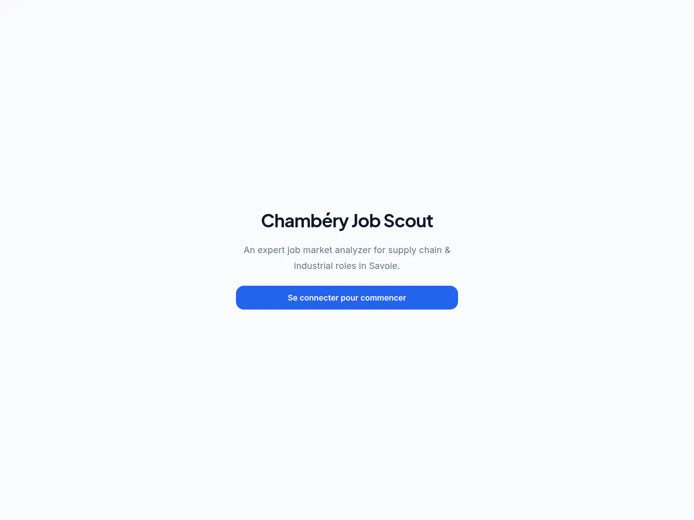 Chambéry Supply Chain Job Scout
