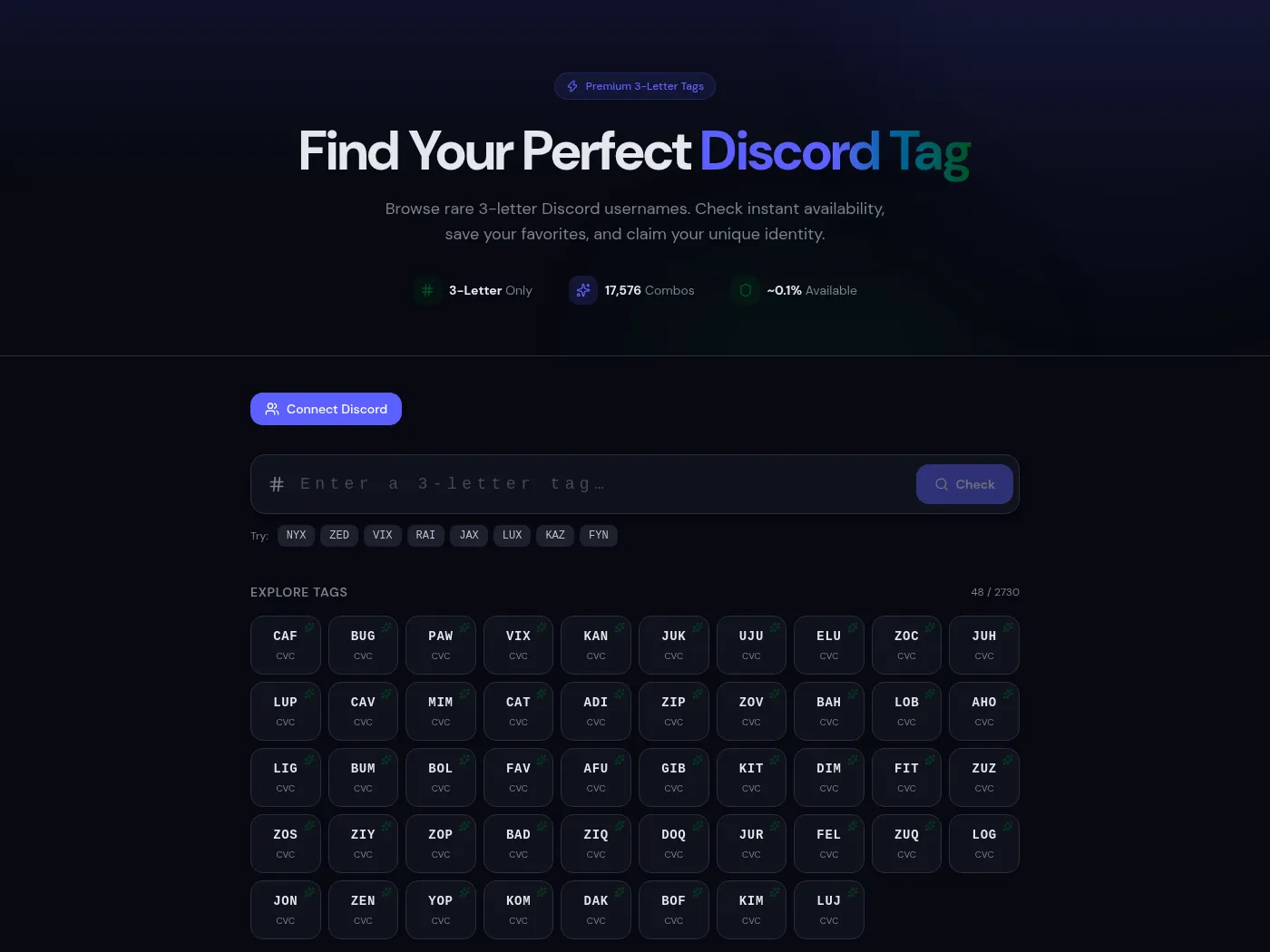 Discord Tag Finder