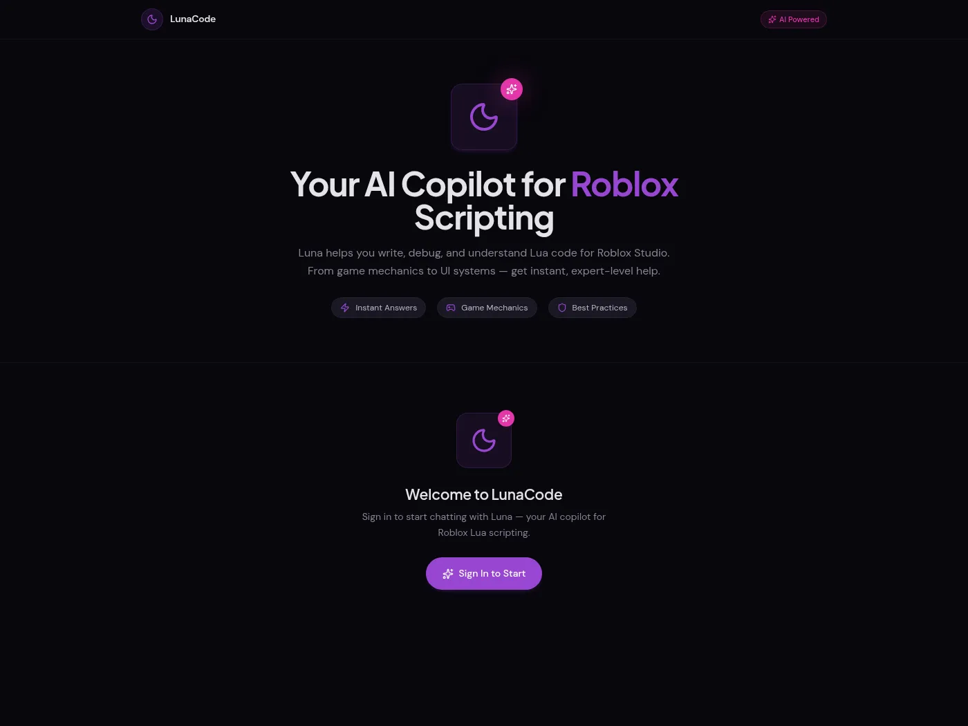 LunaCode AI Assistant