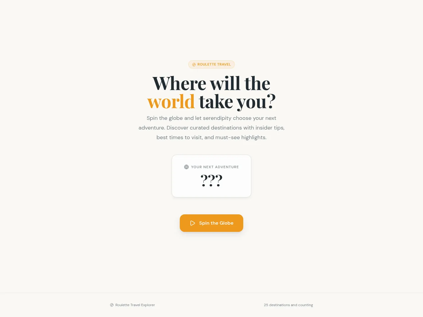 Roulette Travel Explorer