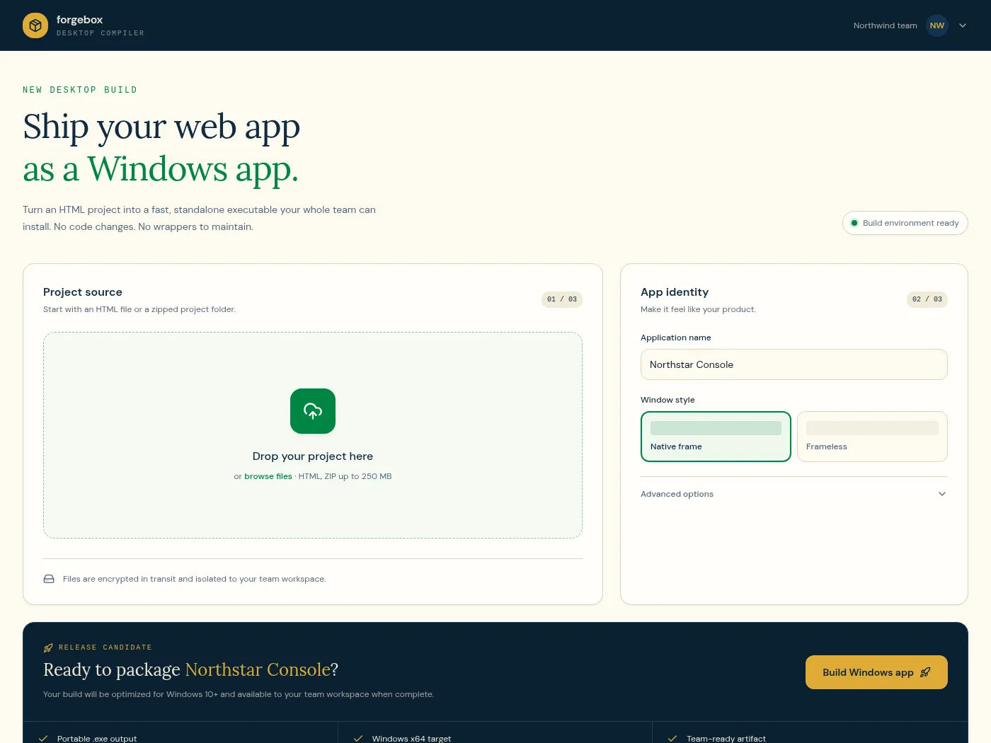 HTML2EXE Builder