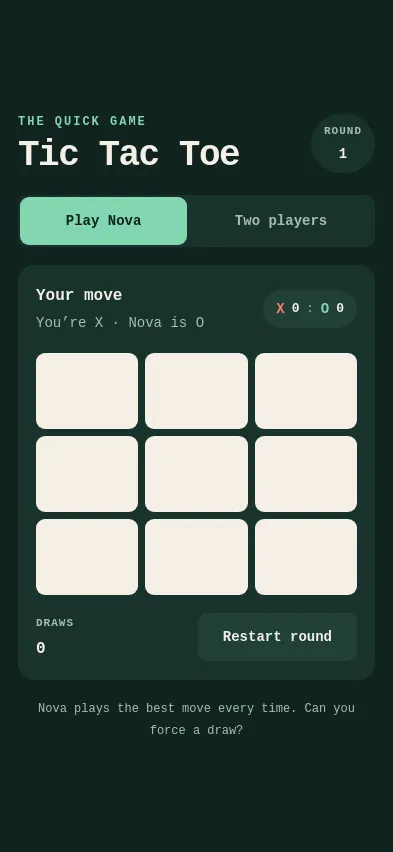 Tic Tac Toe Mobile