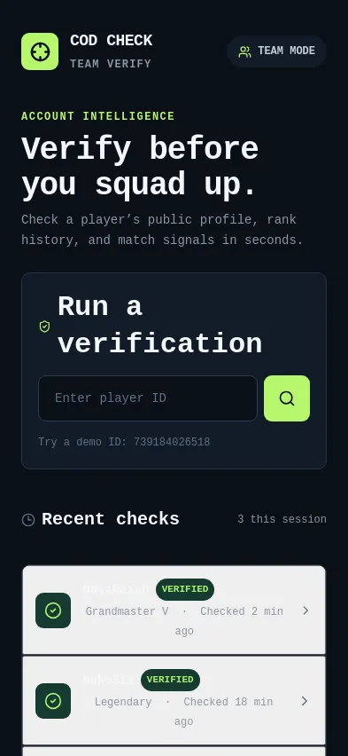 COD Stat Checker