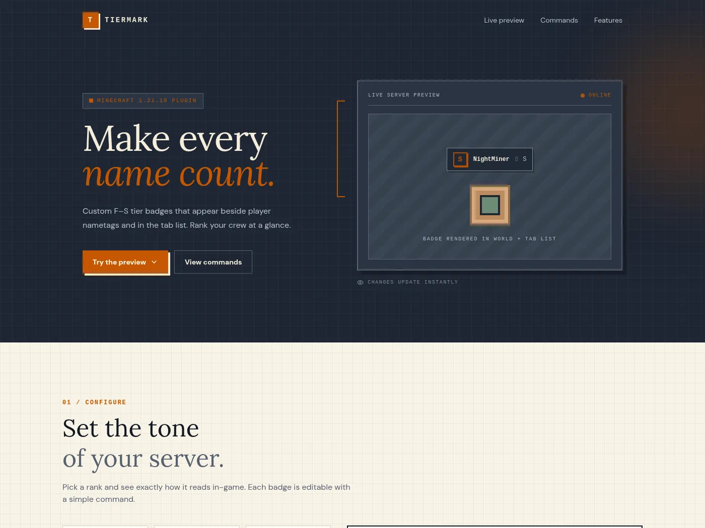MC Badge Tiers Plugin