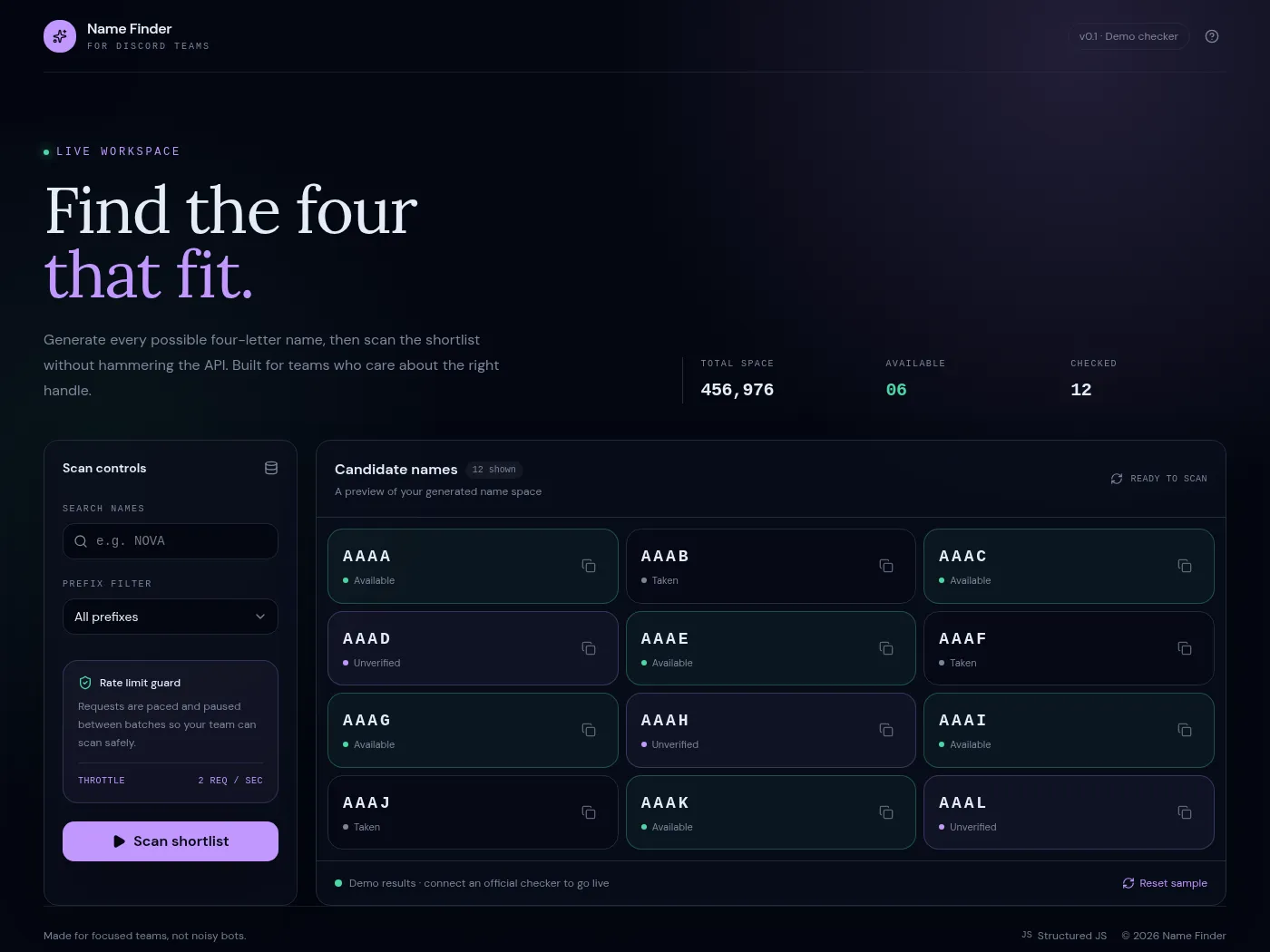Discord Name Finder