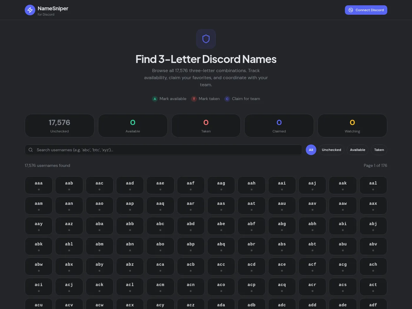 NameSniper for Discord