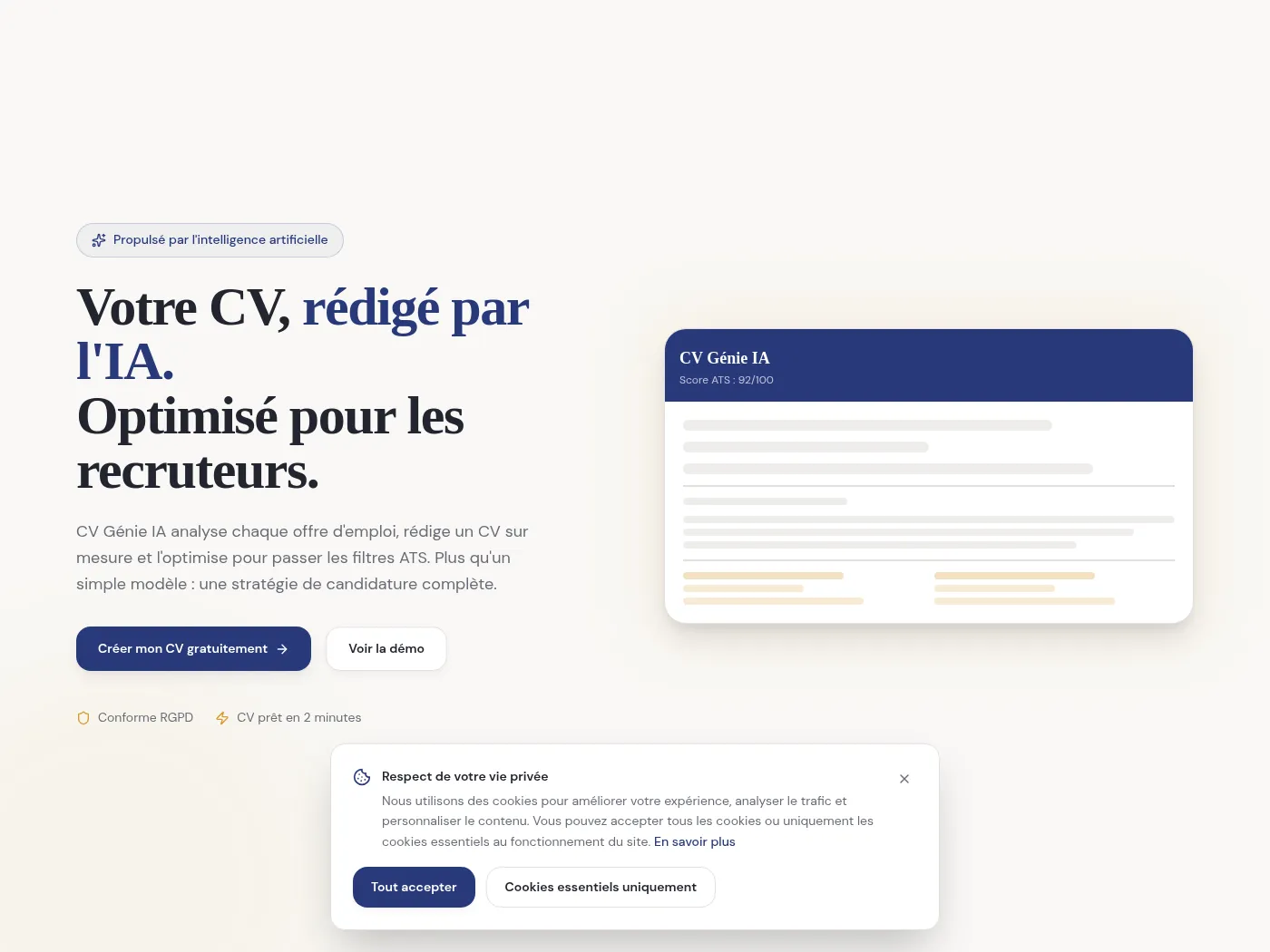 CV Génie IA