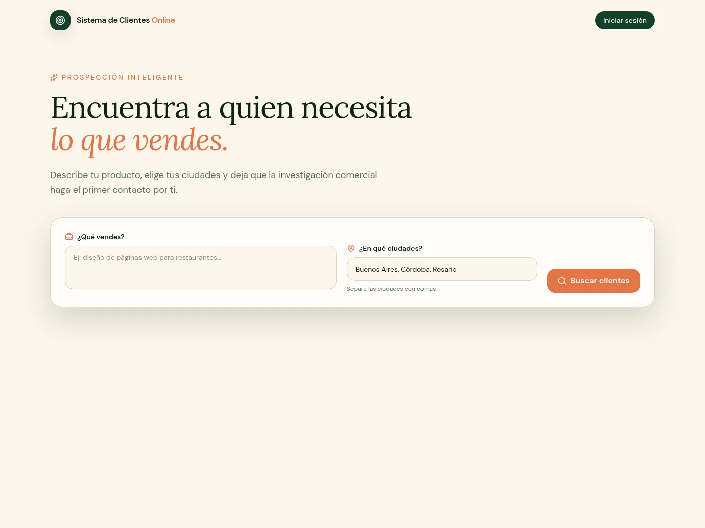 Sistema de Clientes Online