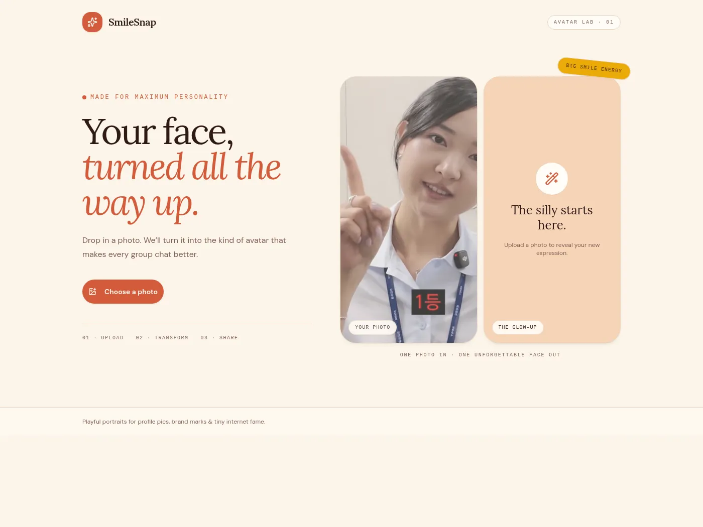 SmileSnap Avatar Generator