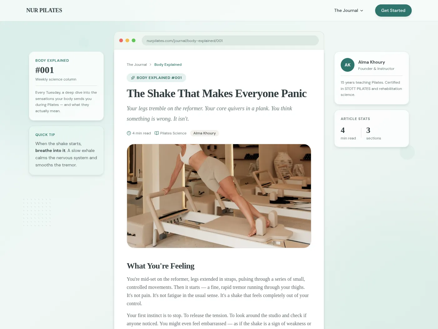 Pilates Science Journal
