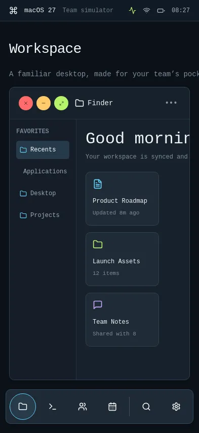 MacOS 27 Mobile Simulator