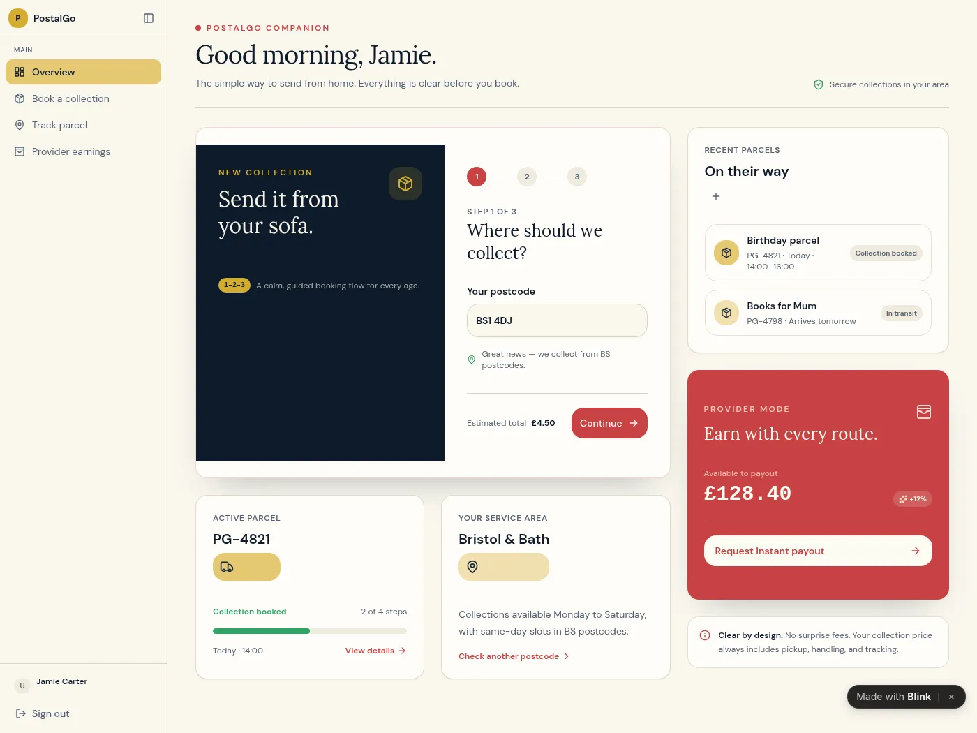 PostalGo Parcel Companion