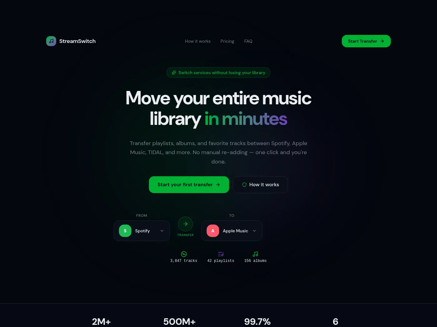 StreamSwitch Music Transfer