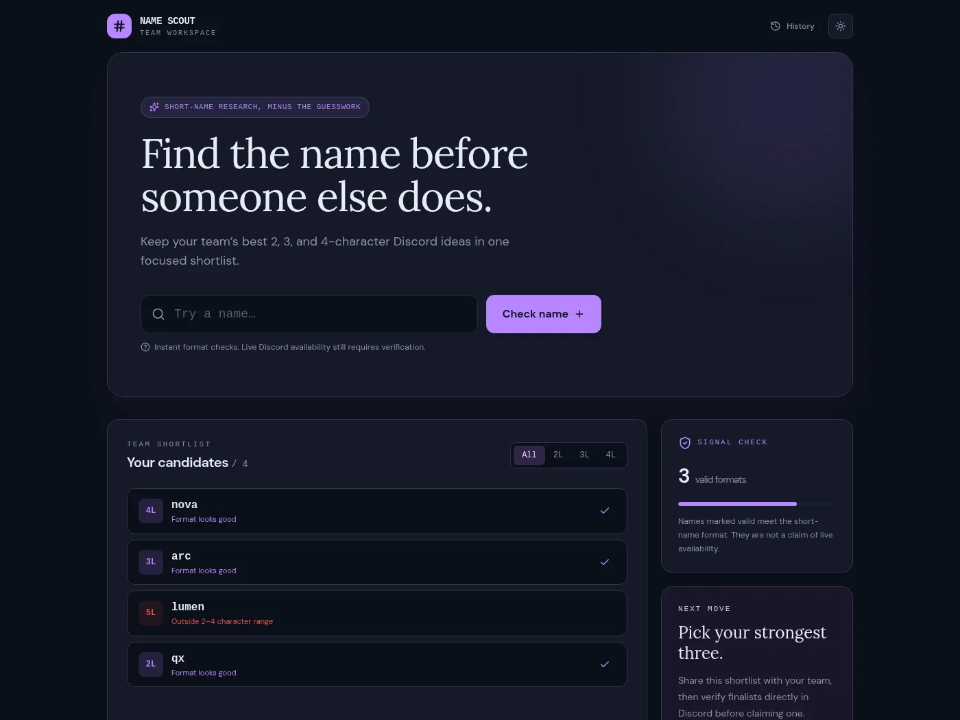 Discord Name Checker