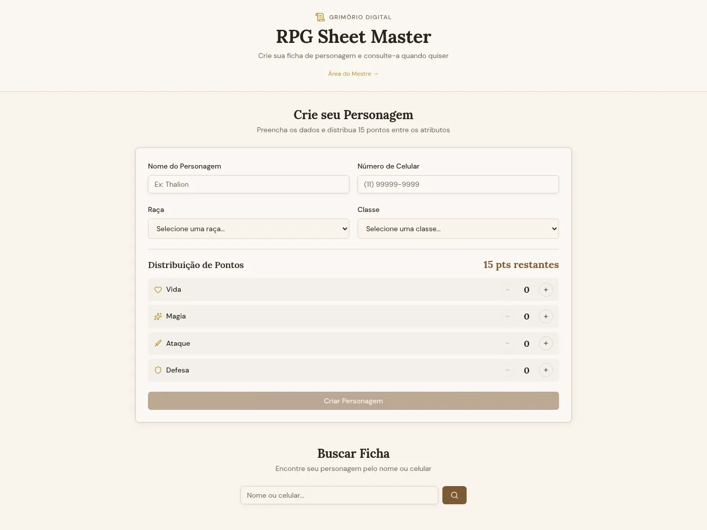 RPG Sheet Master