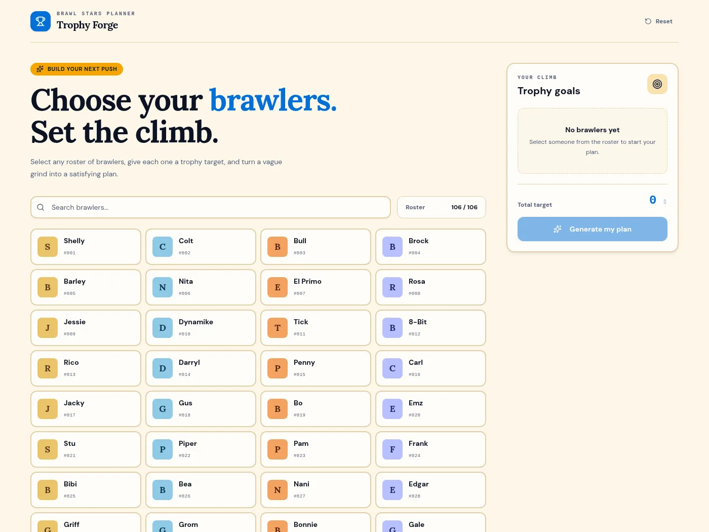 Brawl Stars Trophy Picker
