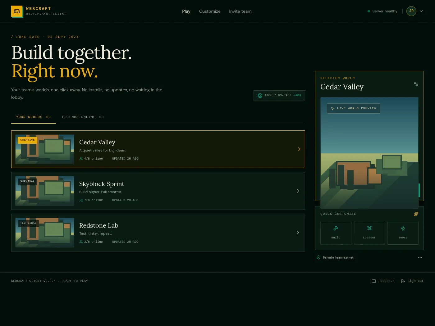 WebCraft Multiplayer