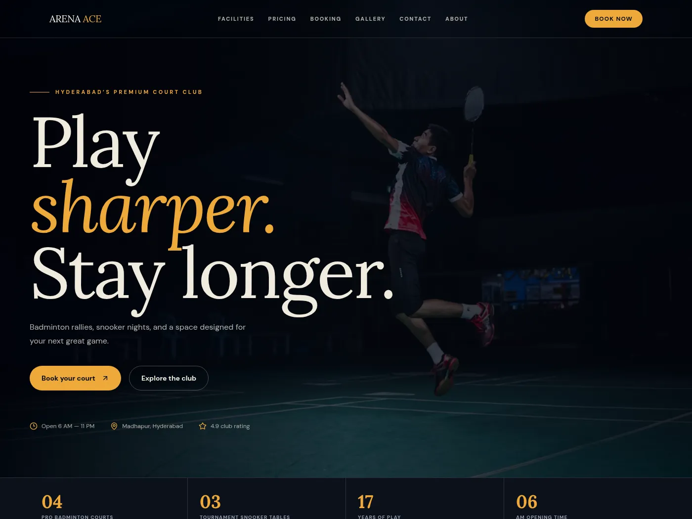Arena Ace Sports Website