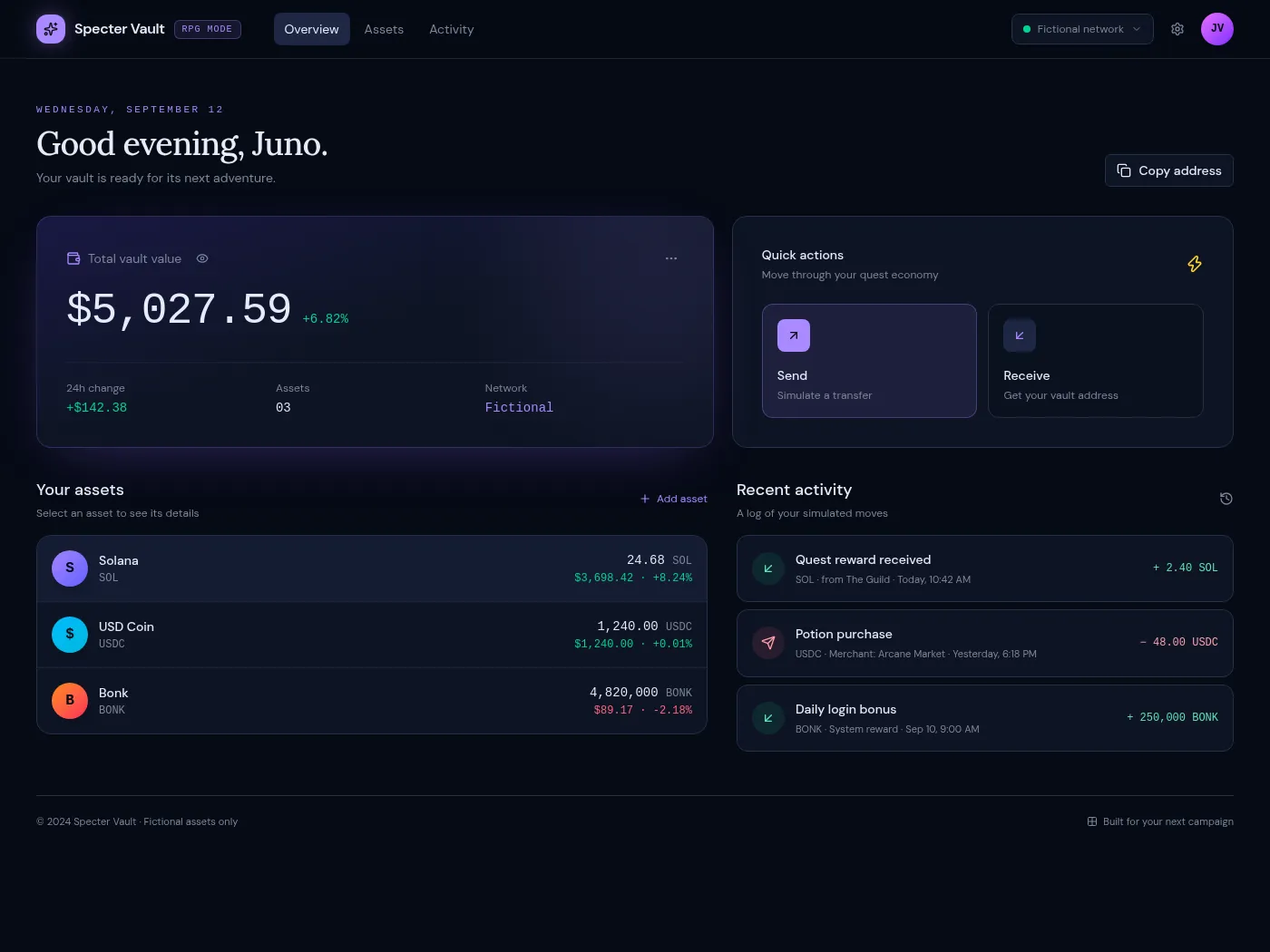 Phantom Wallet Simulator