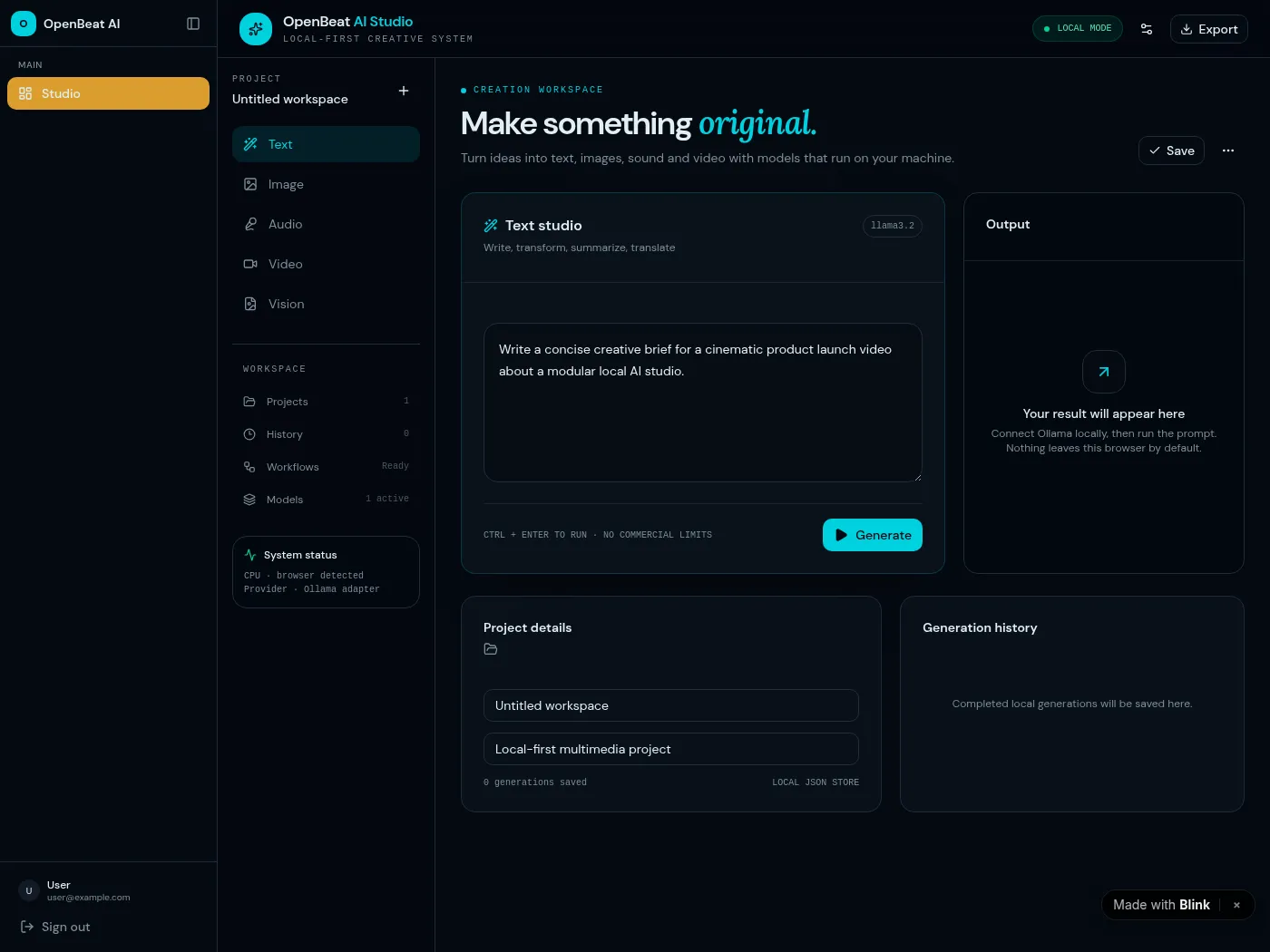 OpenBeat AI Studio