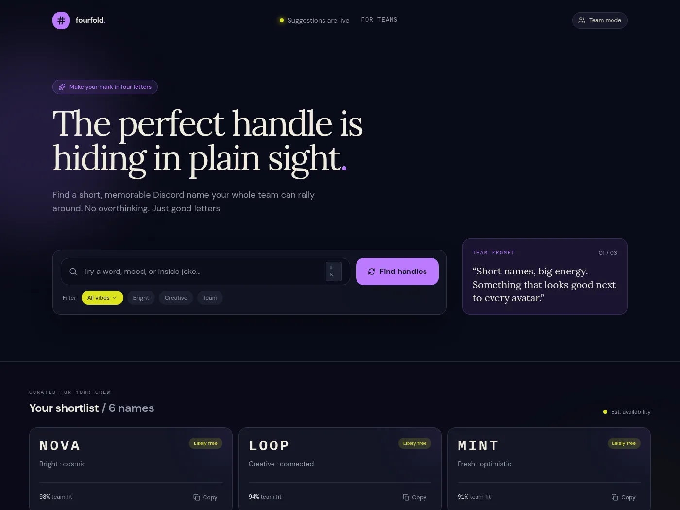 Discord 4-Letter Finder