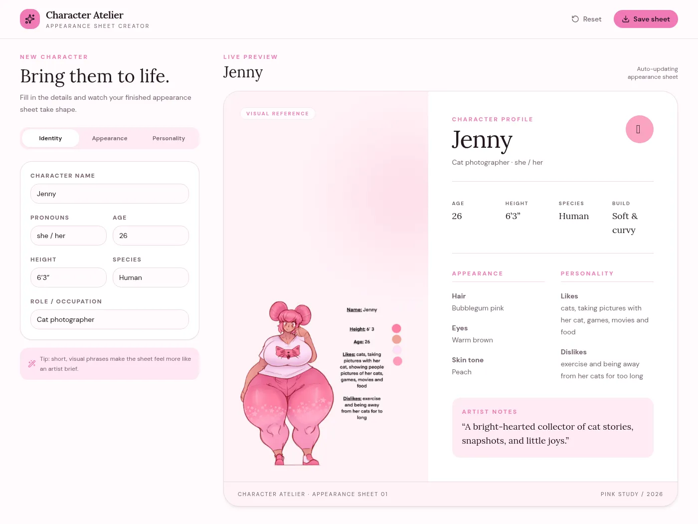 Character Sheet Creator