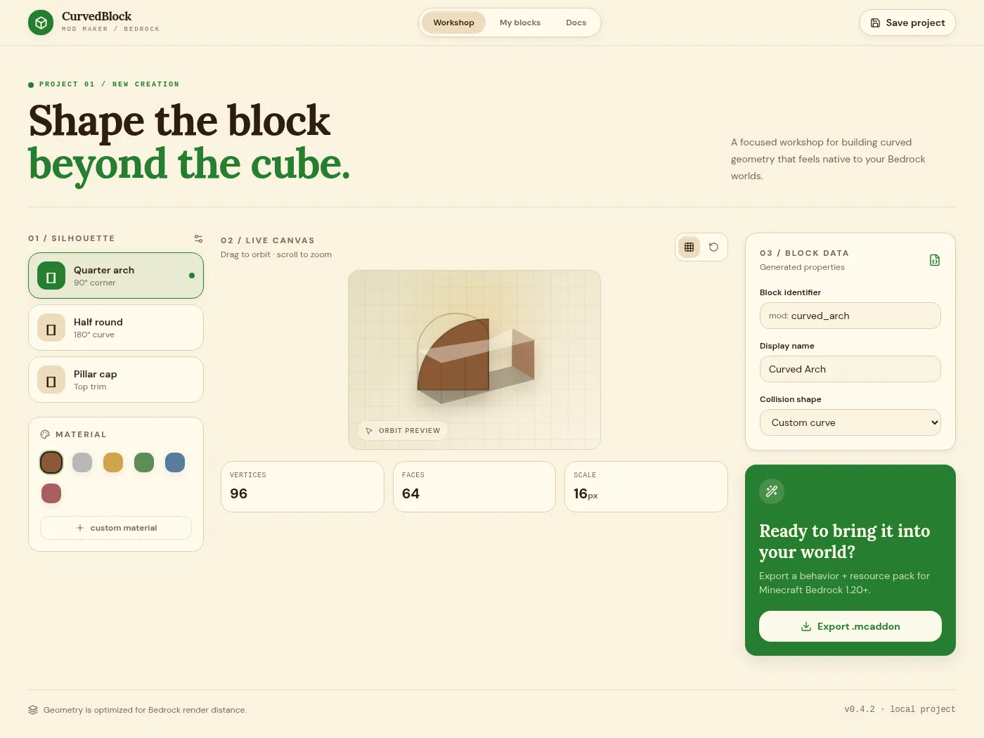 CurvedBlock Mod Maker