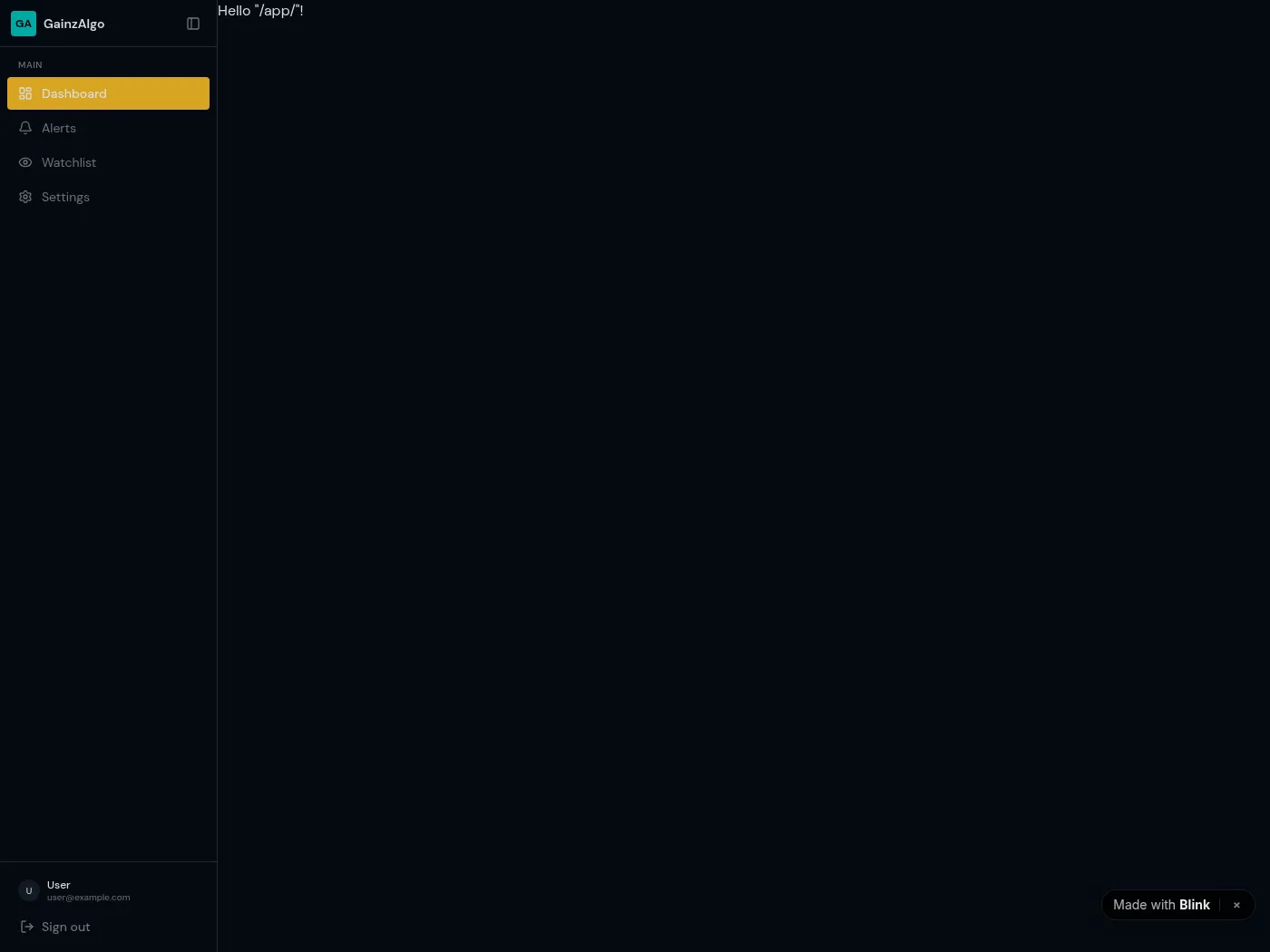 GainzAlgo Pro Dashboard