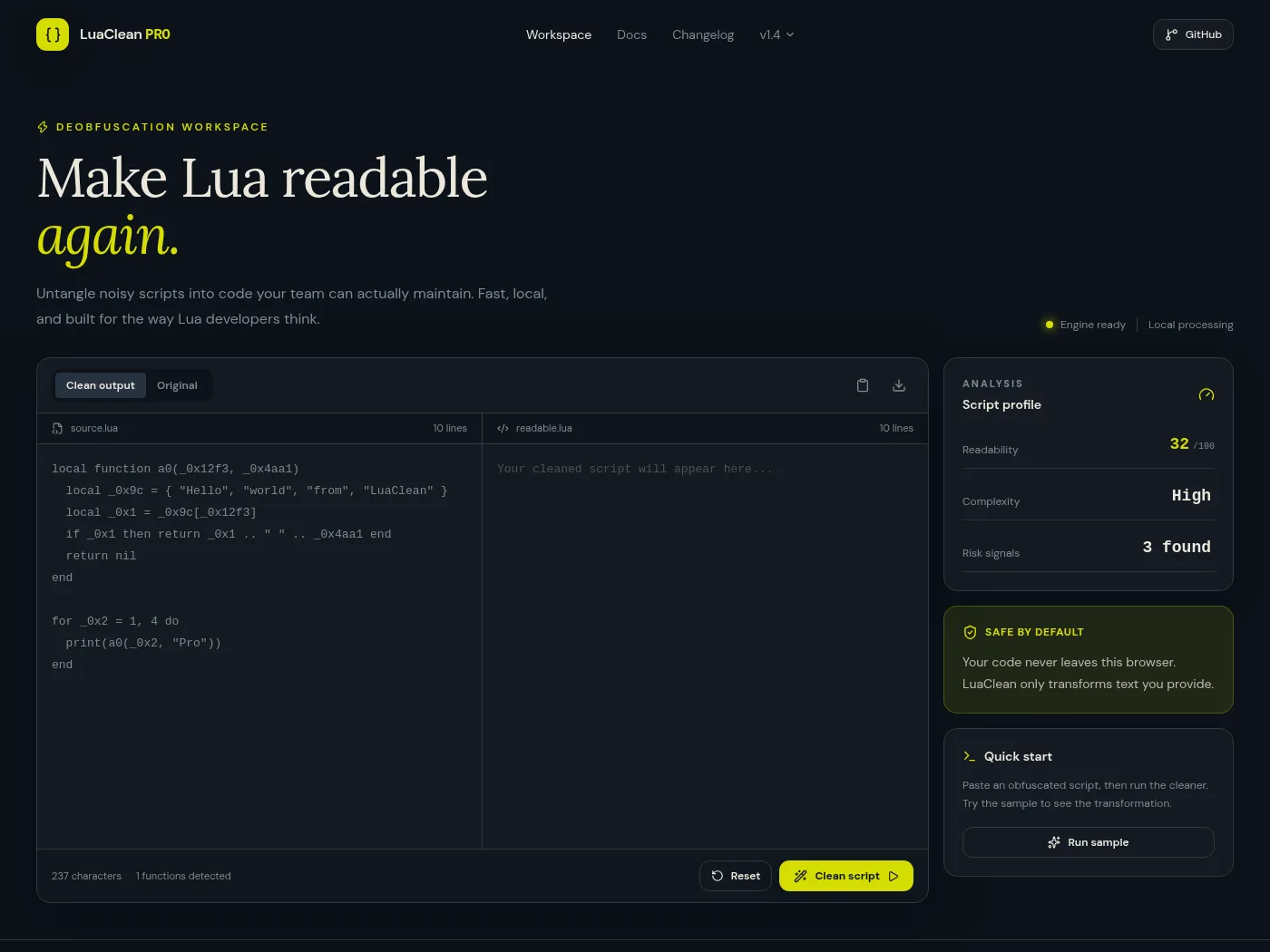 LuaClean Pro