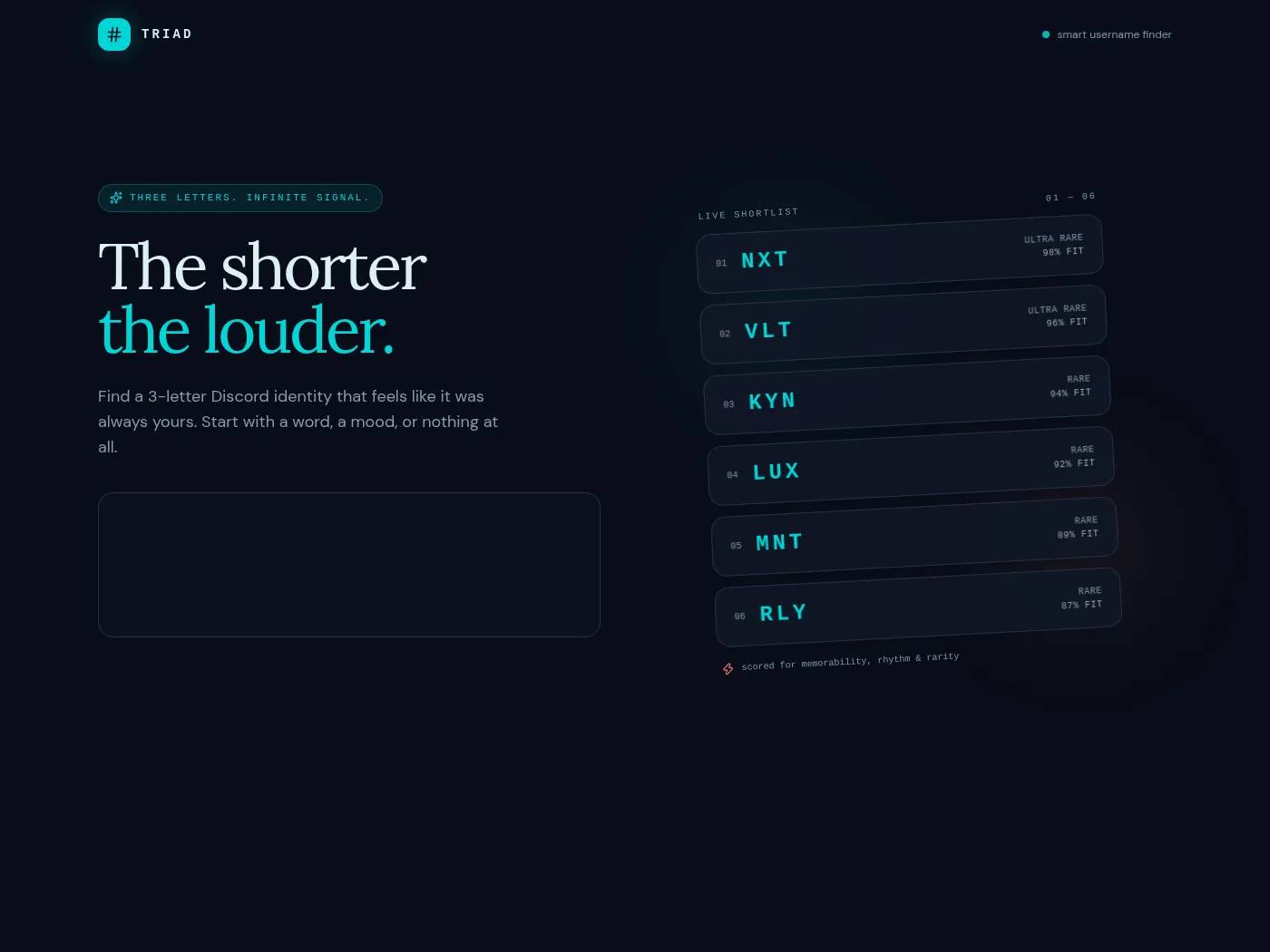 Discord 3-Letter Finder