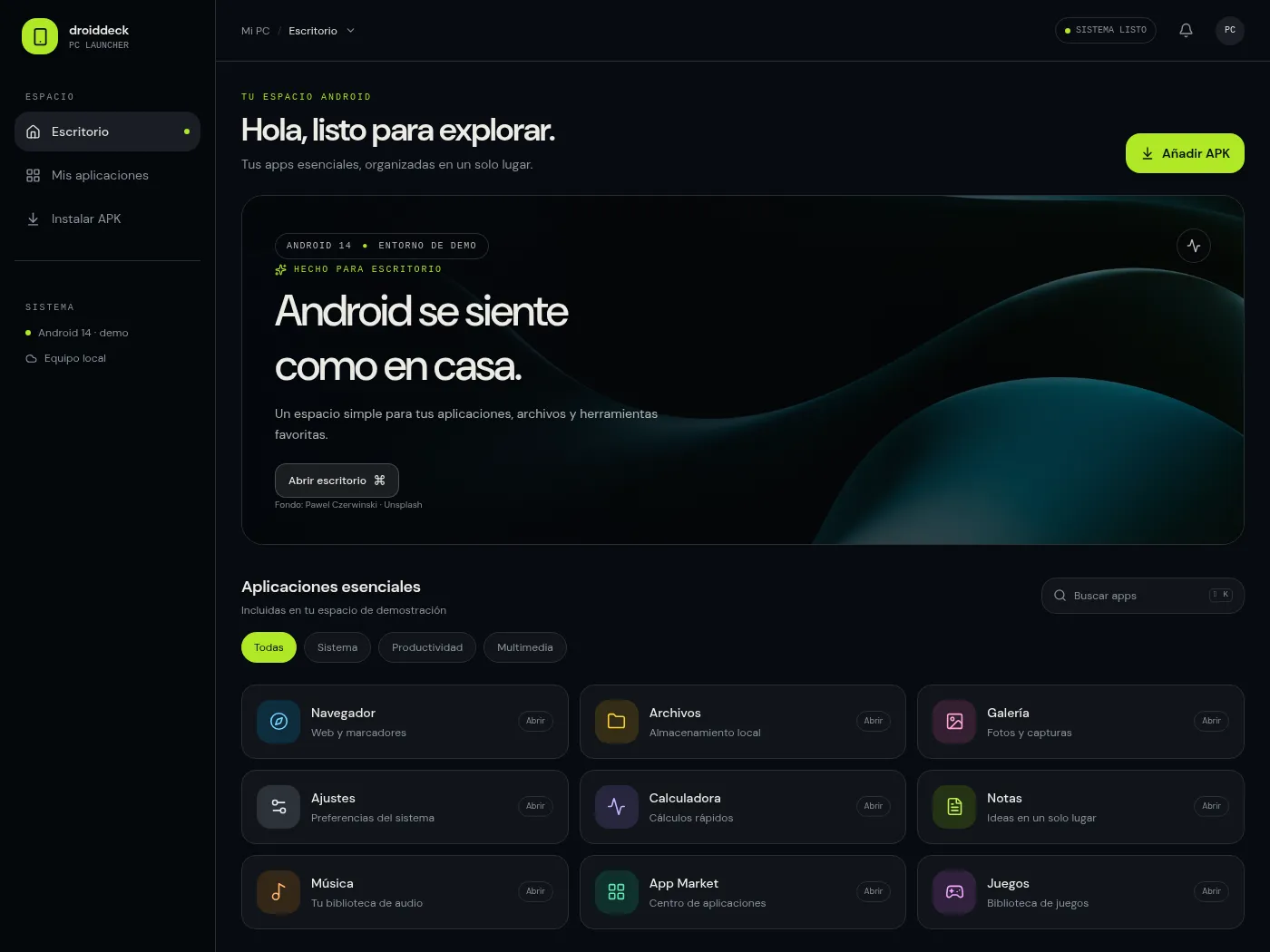 Android PC Launcher