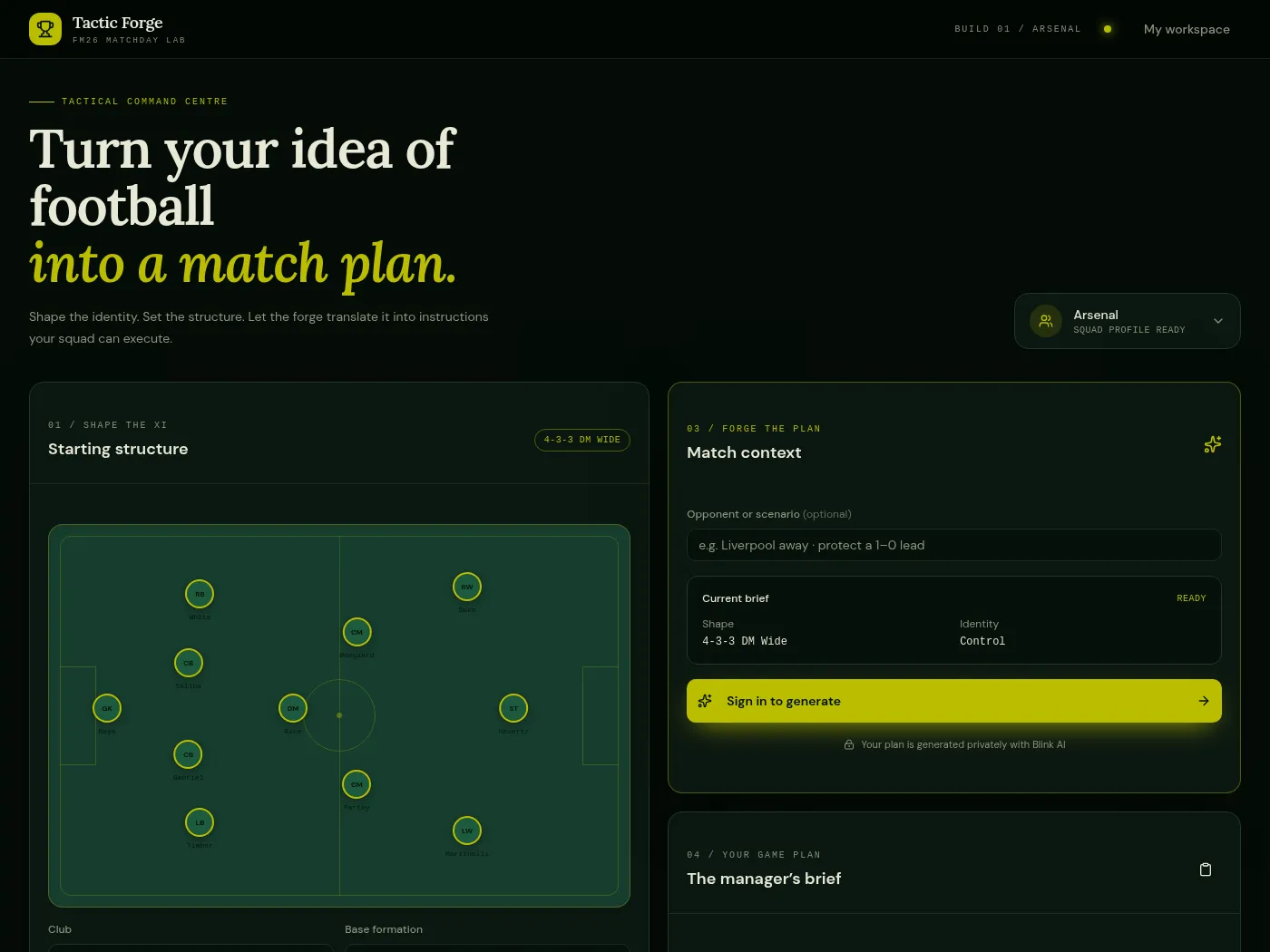 AI Football Tactics Builder
