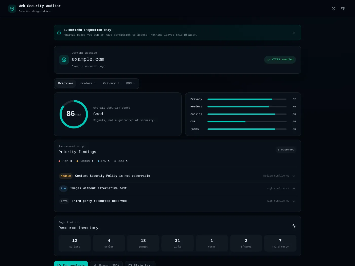 Web Security Auditor