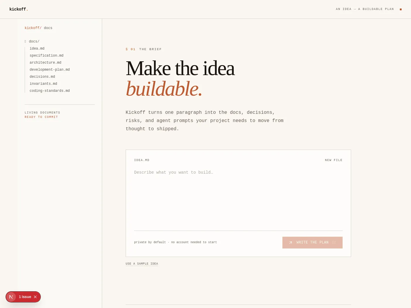 Kickoff Project Planner