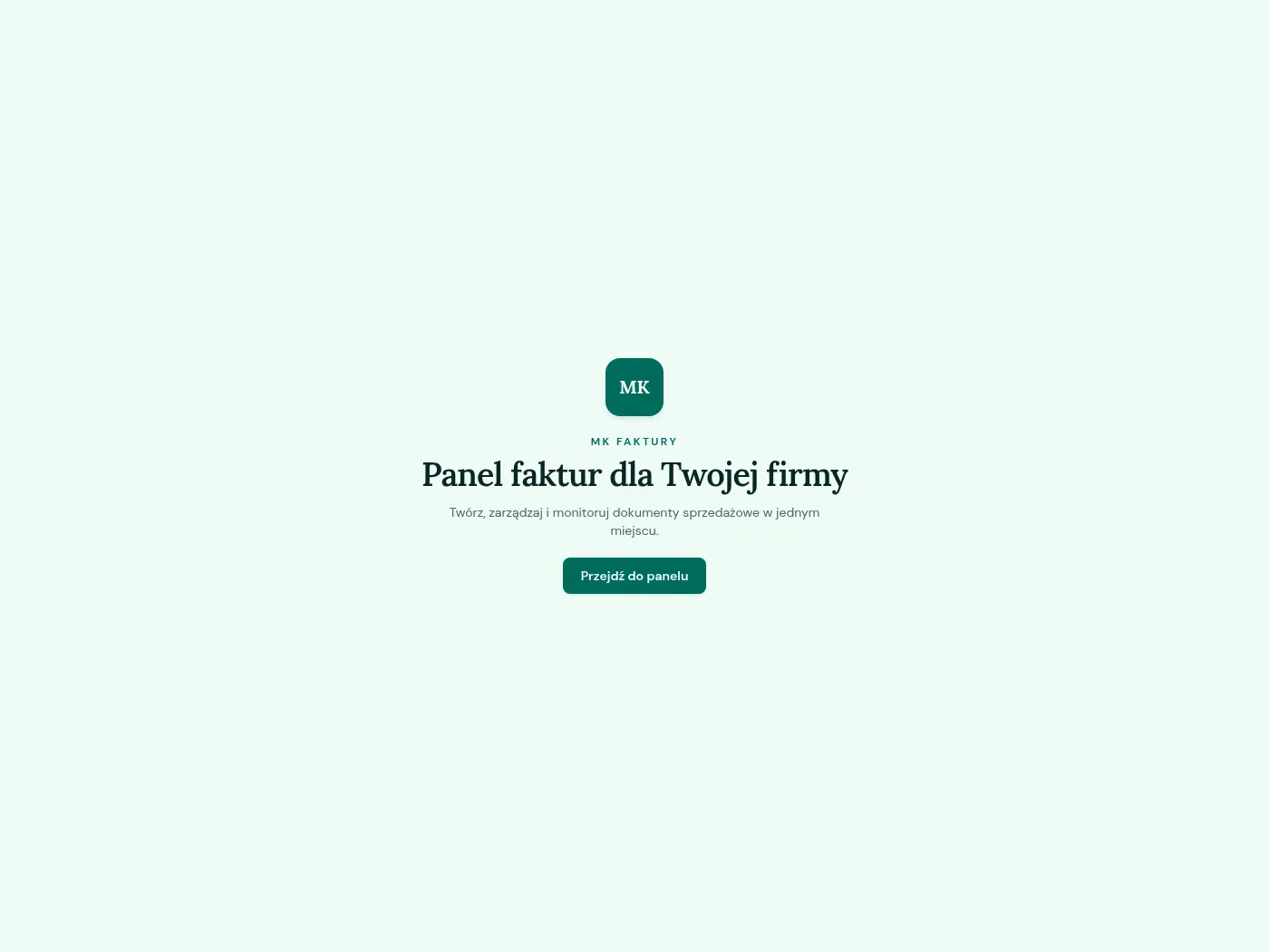 MK Faktury - Panel Faktur