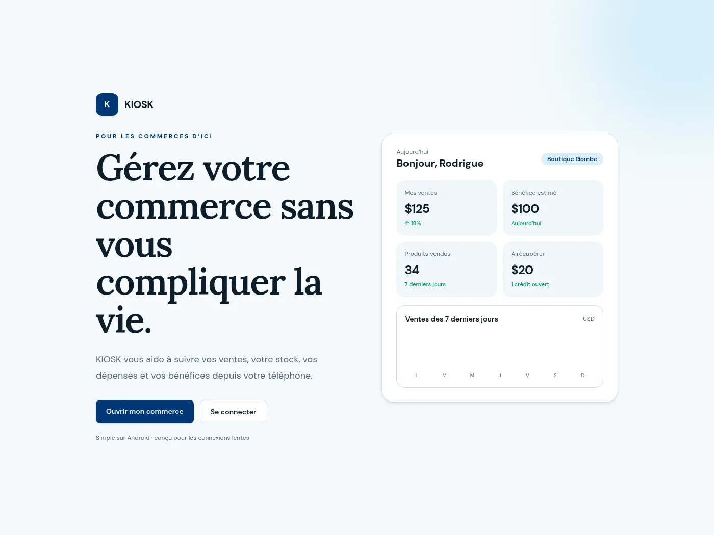 KIOSK Commerce Manager
