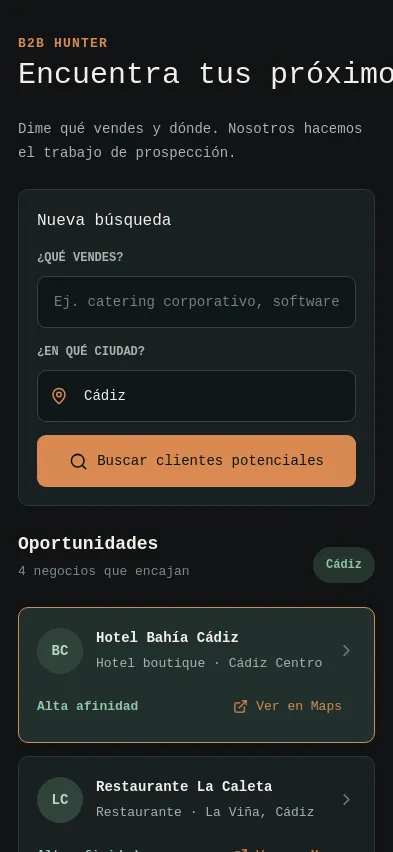 B2B Hunter Cádiz