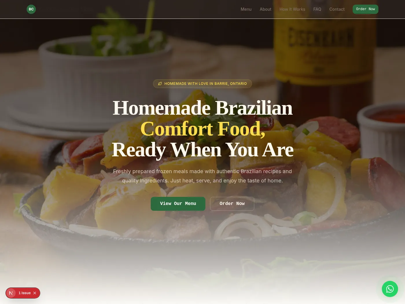 Brazilian Comfort Meals Site
