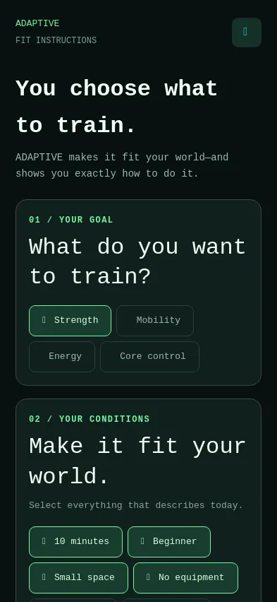 ADAPTIVE Fit Instructions