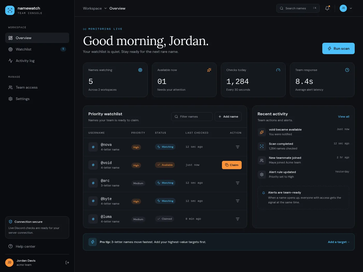 Discord Name Sniper