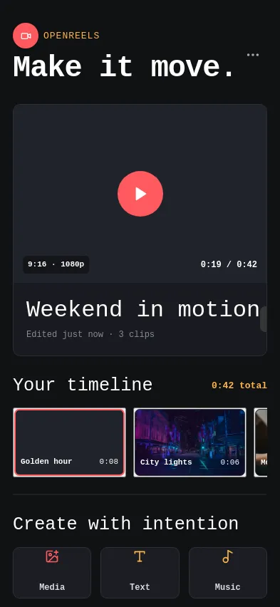 OpenReels Studio