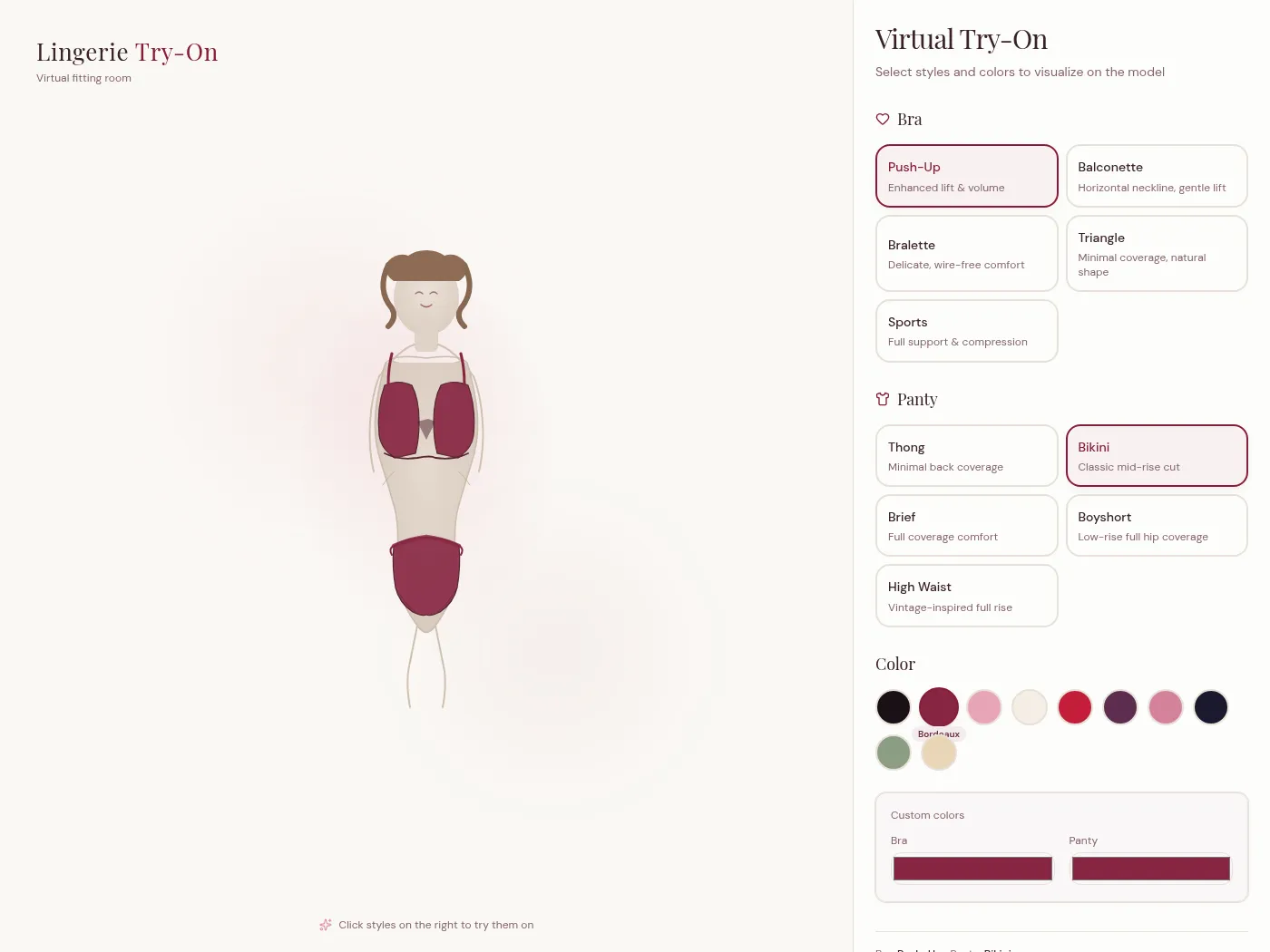 Lingerie Virtual Try-On
