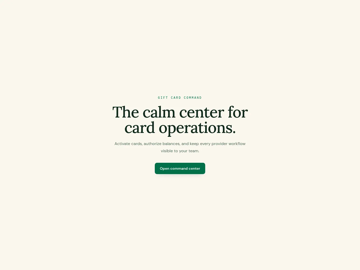 Gift Card Command