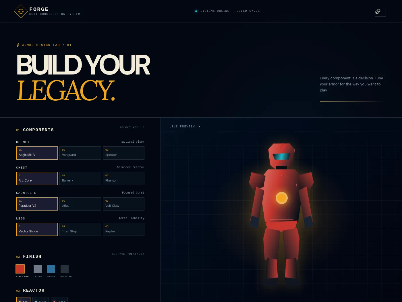 Ironman Suit Builder