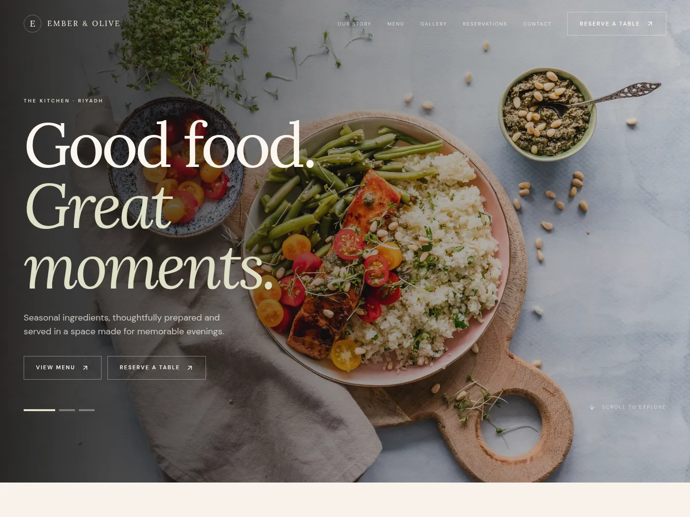 Ember & Olive Website