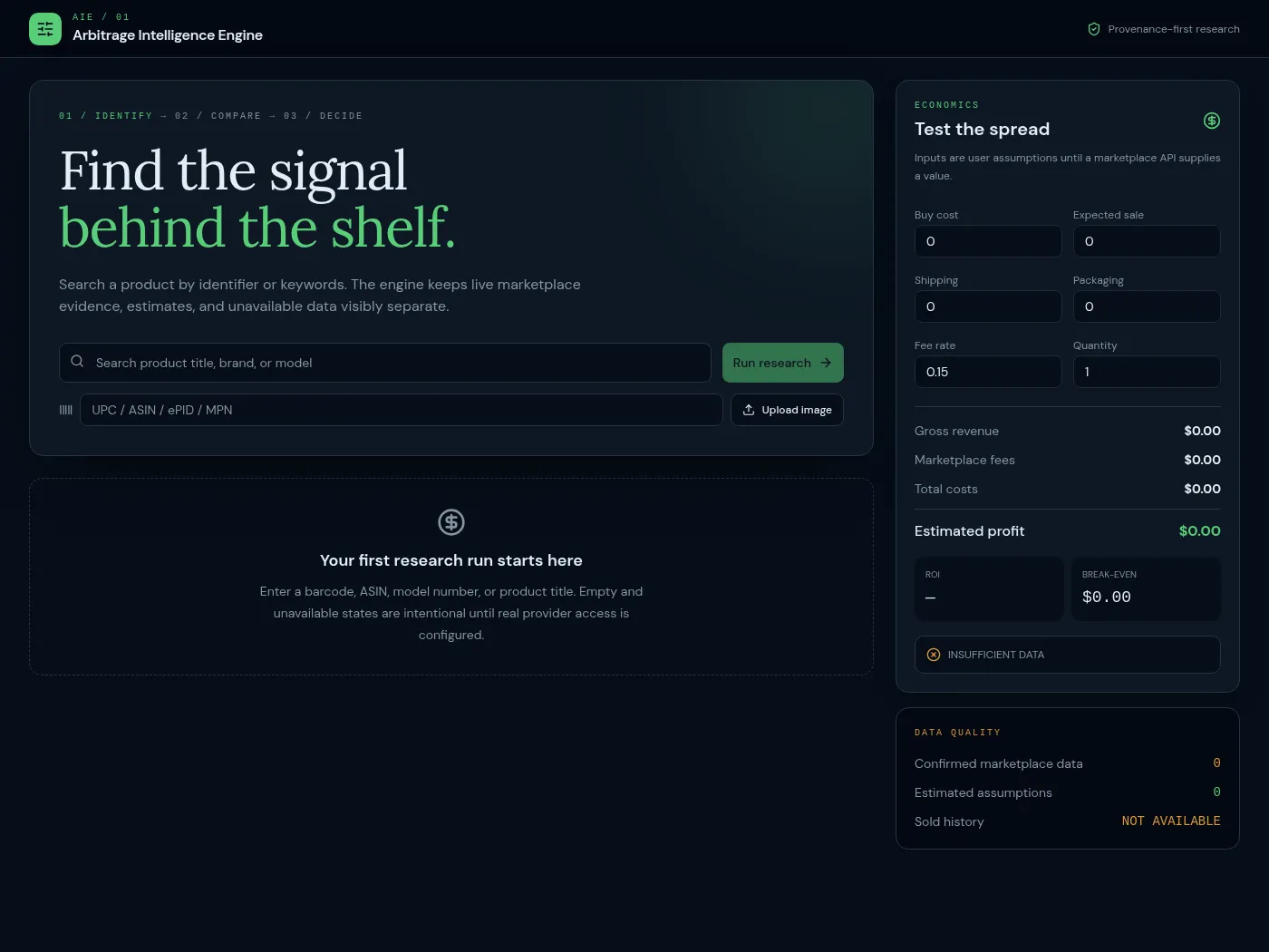 Arbitrage Intelligence Engine