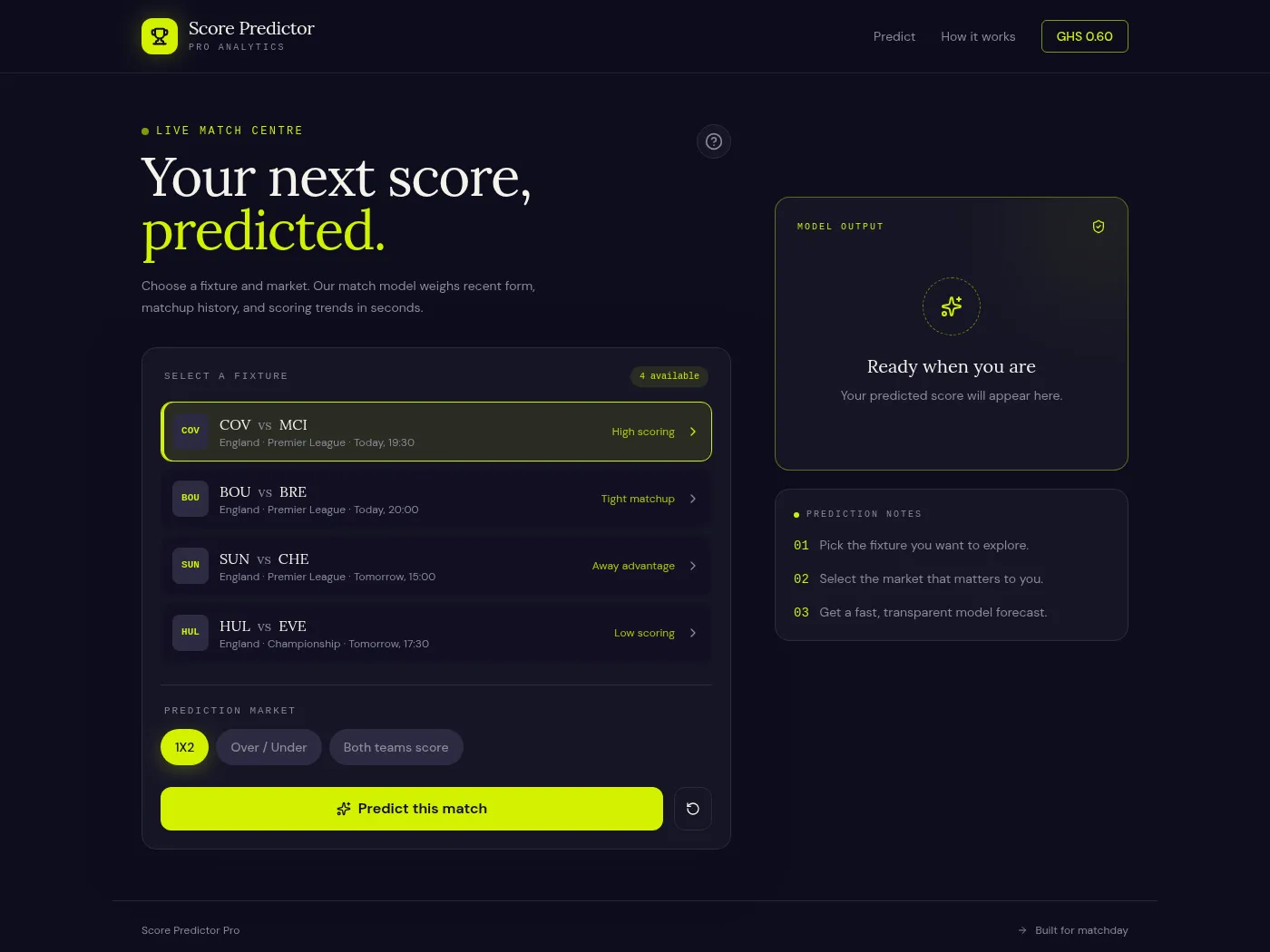 Score Predictor Pro