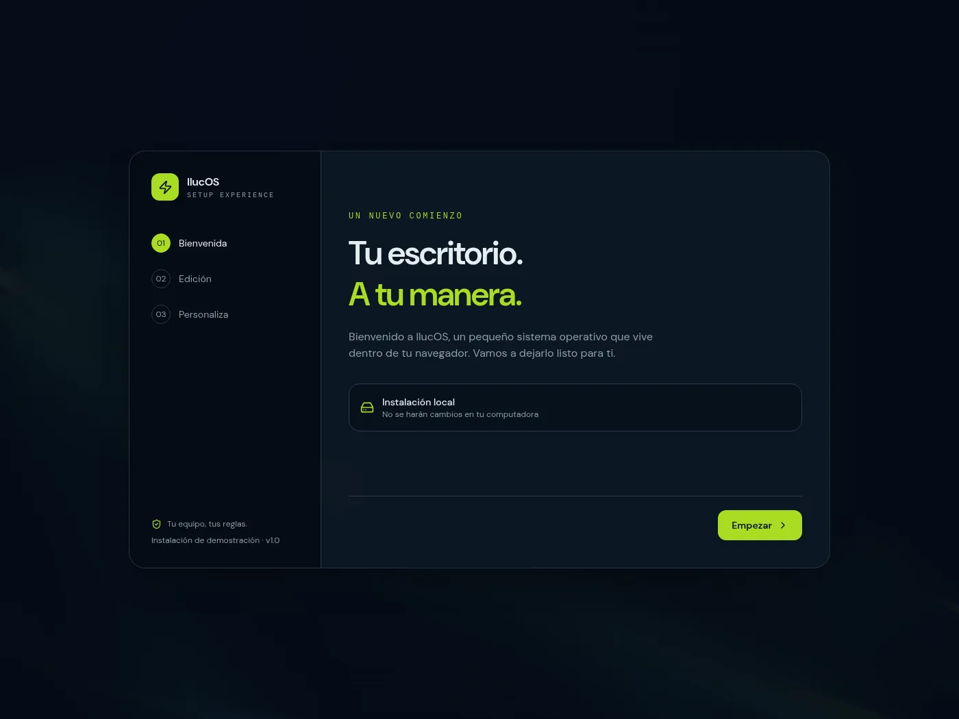 llucOS Web OS Simulator