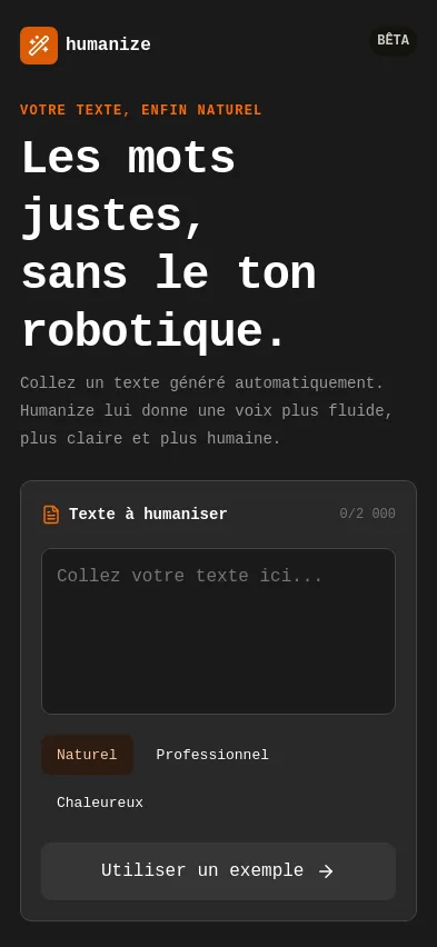 Texte Humanizer App